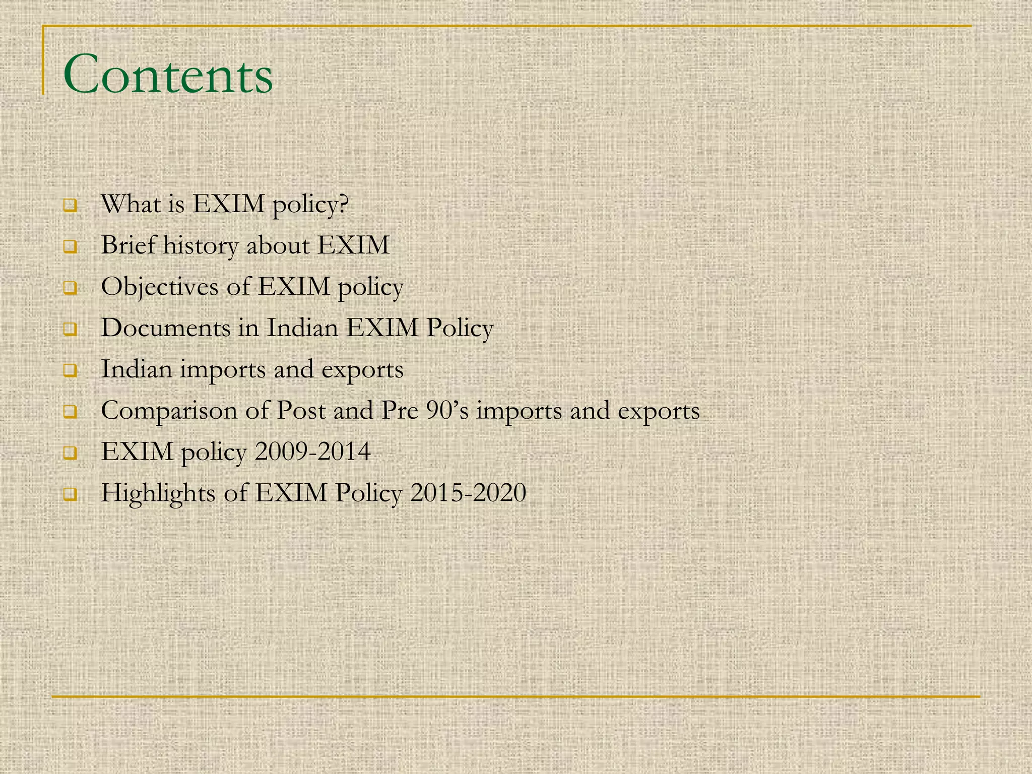 exim policy of india | PPTX