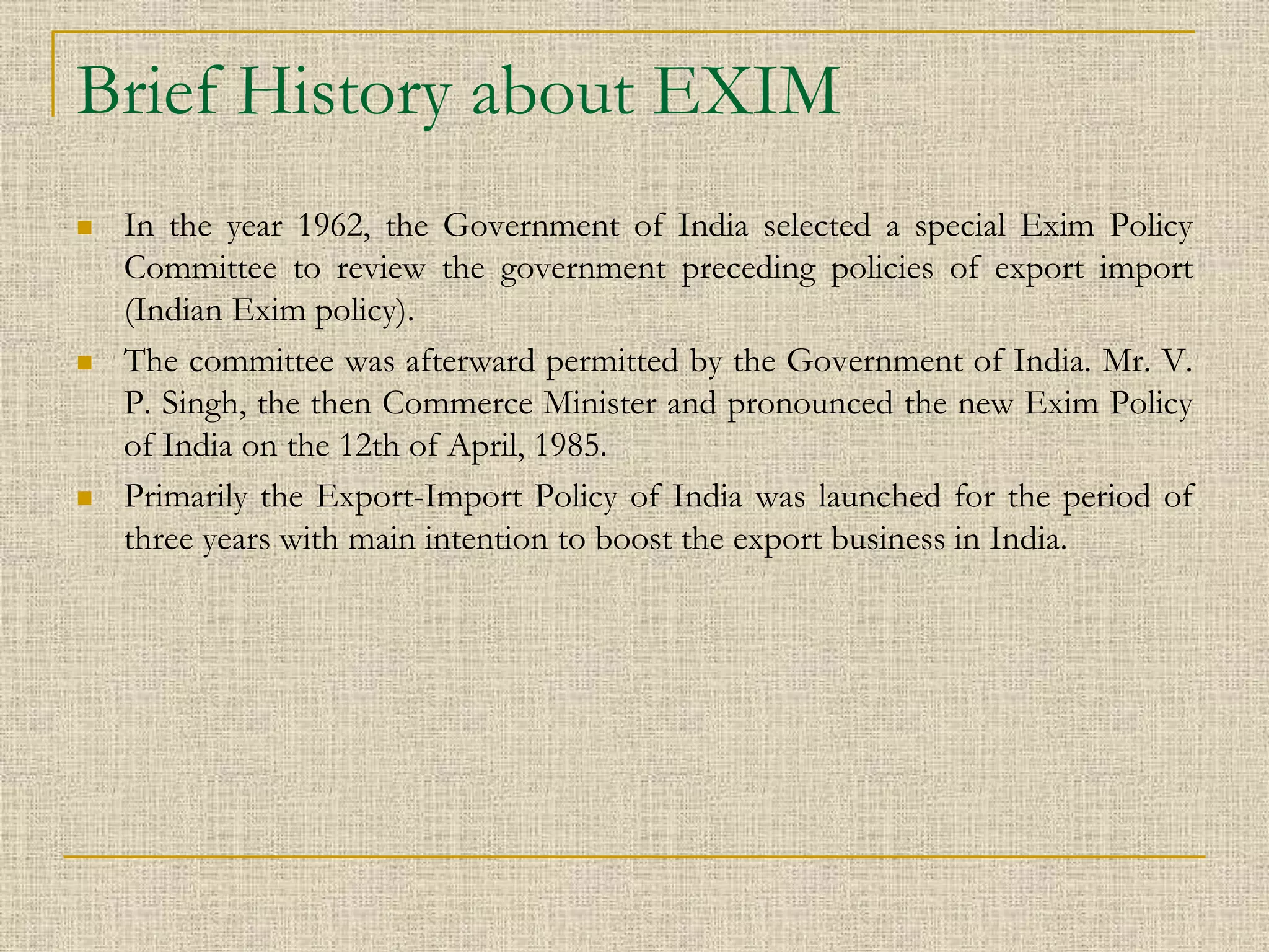 exim policy of india | PPTX