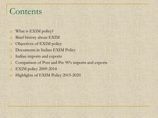 exim policy of india | PPTX