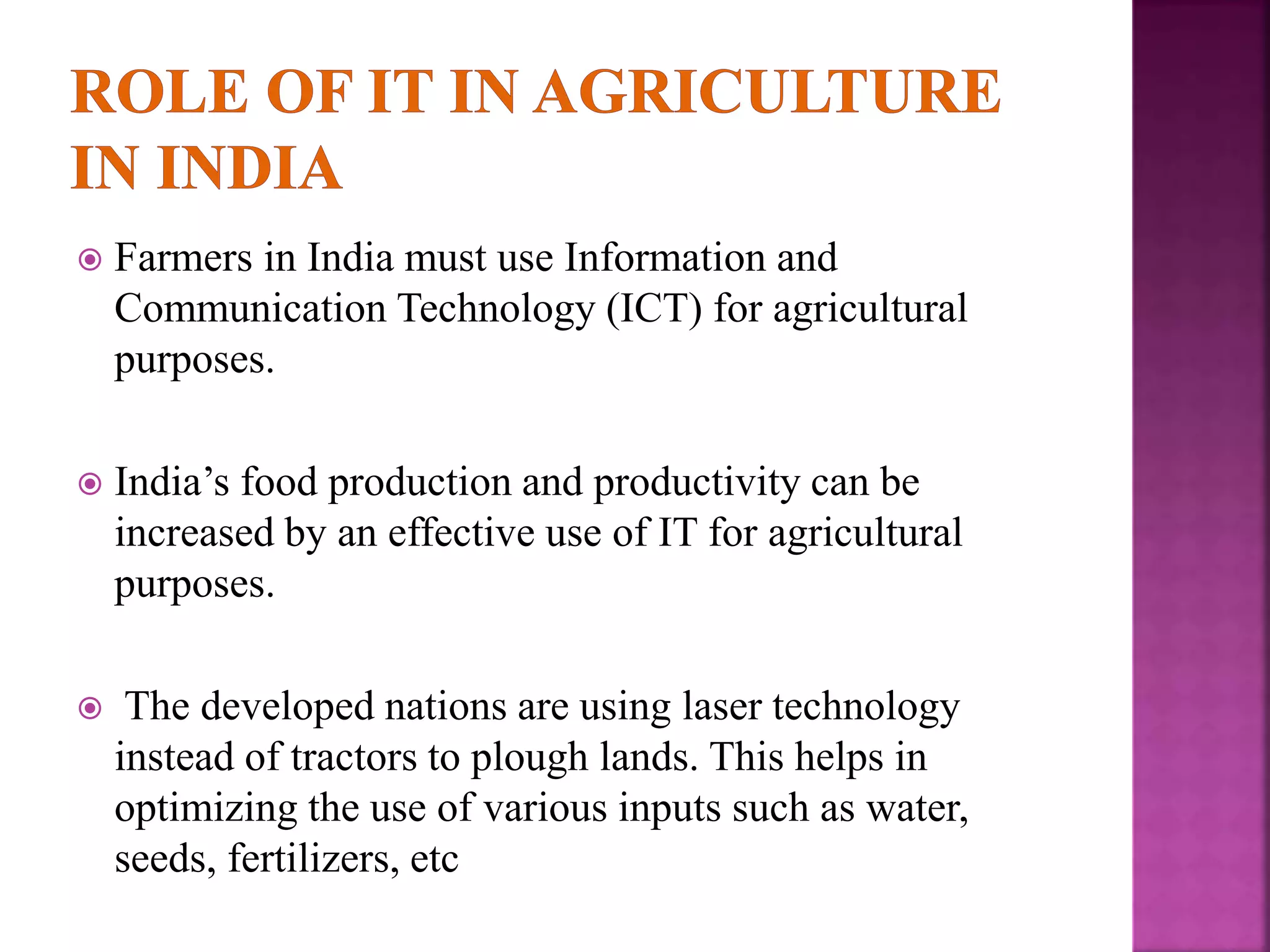 Agricultural informatics in INDIA | PPTX