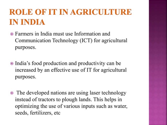 Agricultural informatics in INDIA | PPTX
