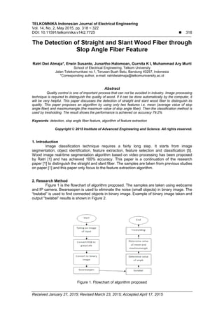 The Detection of Straight and Slant Wood Fiber through Slop Angle Fiber Feature | PDF ...
