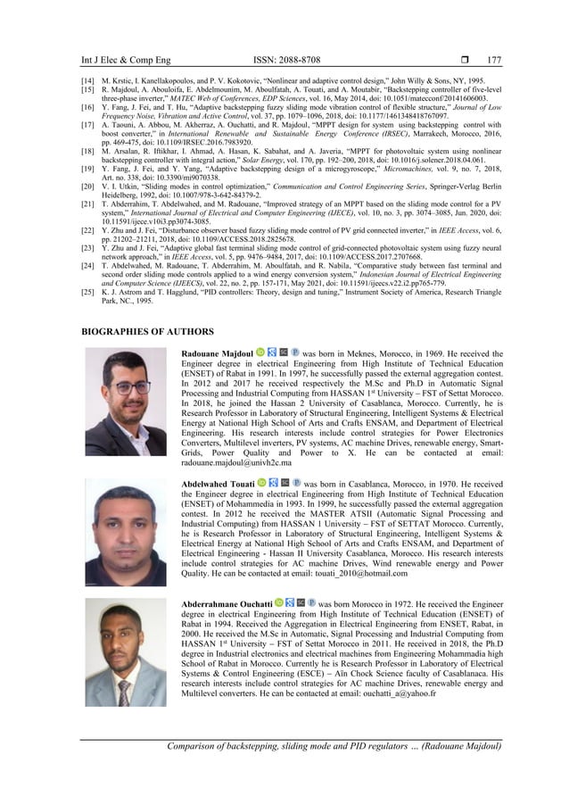 Comparison Of Backstepping Sliding Mode And Pid Regulators For A Voltage Inverter Pdf
