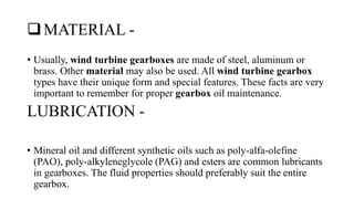 Wind Turbine Gearbox | PPTX