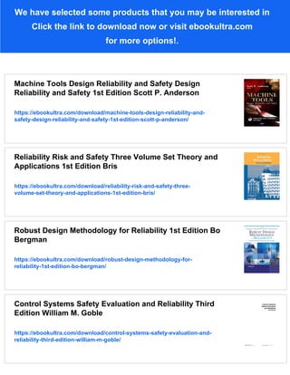 Safety and Reliability Methodology and Applications Tomasz Nowakowski | PDF