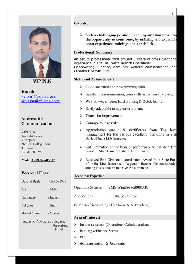 CV VIPIN | PDF