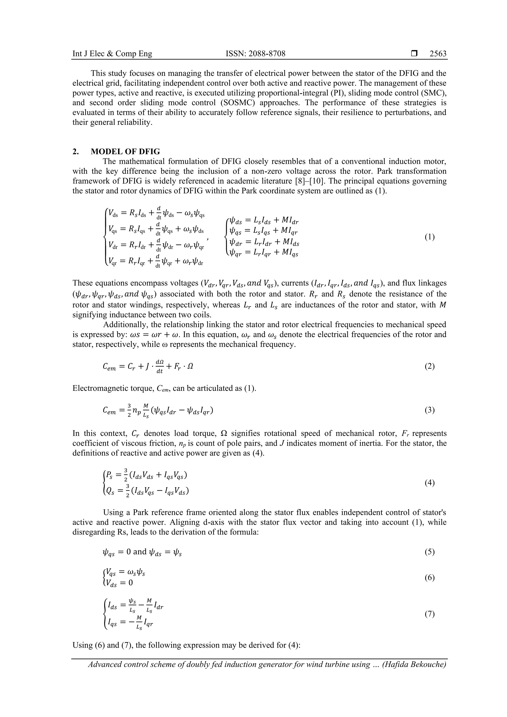 Advanced Control Scheme Of Doubly Fed Induction Generator For Wind Turbine Using Second Sliding