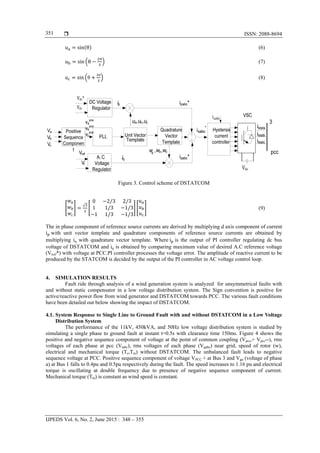 Fault Ride-Through capability of DSTATCOM for Distributed Wind Generation System | PDF