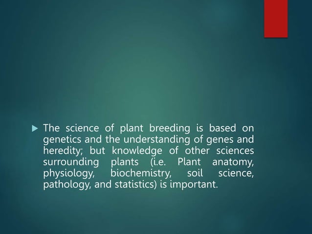 plant breeding.ppt | Agriculture | Industries