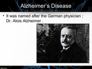 Alzheimer's Disease | PPT