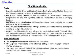 BRICS Country Economy Indicators Presentation by Pedro Nunez | PPT