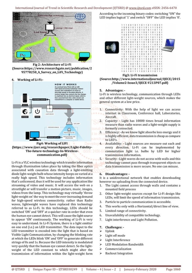 Design, Working, Challenges, Applications, Advantages and Disadvantages of Li Fi in Wireless ...