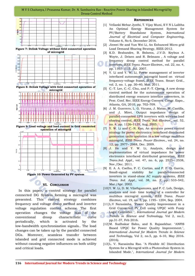 Reactive Power Sharing In Islanded Microgrid By Droop Control Method Pdf