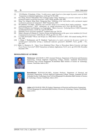 Wind Energy Conversion Based On Matrix Converter | PDF | Technology & Computing