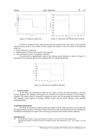 Wind Energy Conversion Based On Matrix Converter | PDF