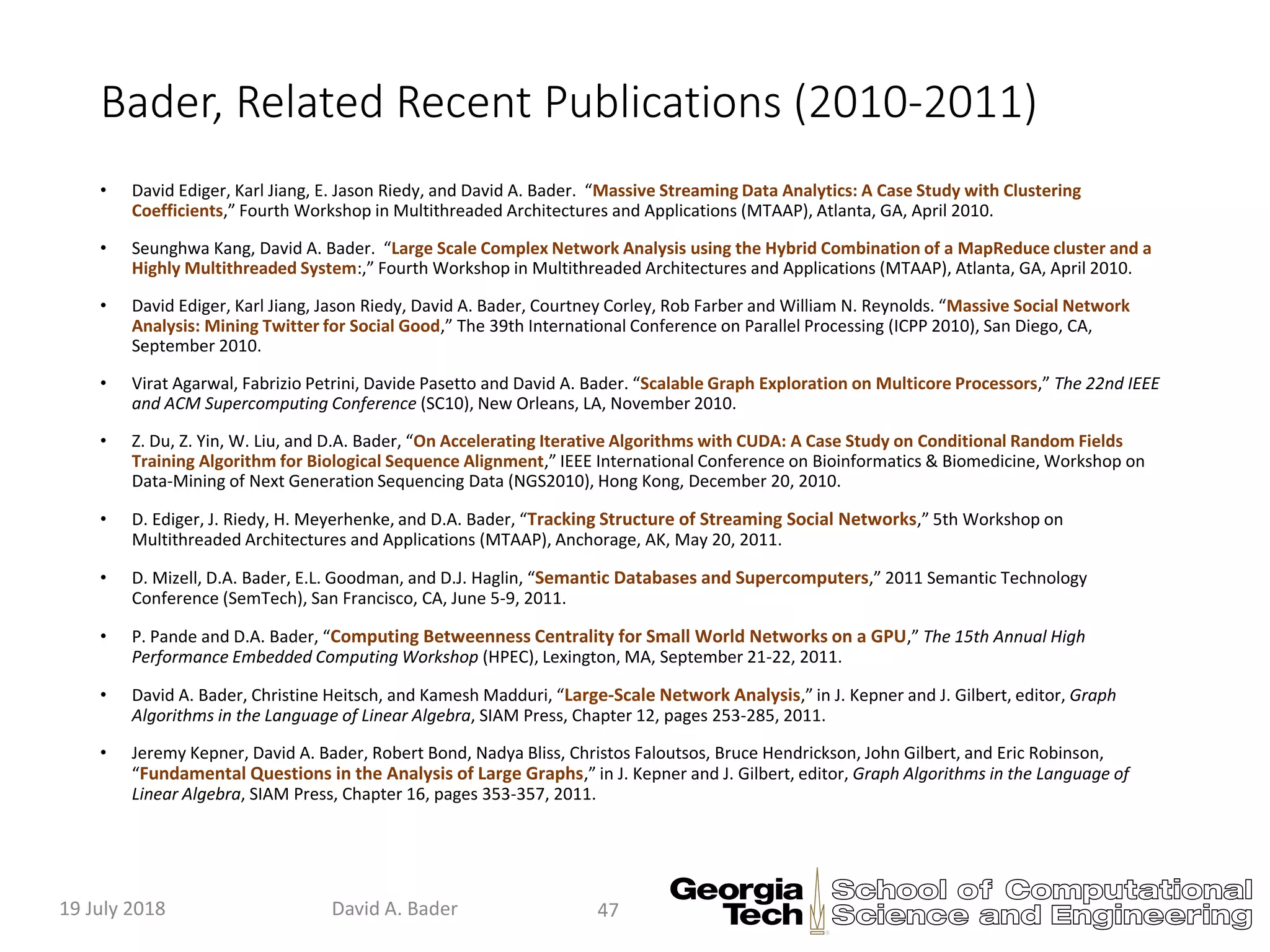 Massive-Scale Analytics Applied to Real-World Problems | PPTX