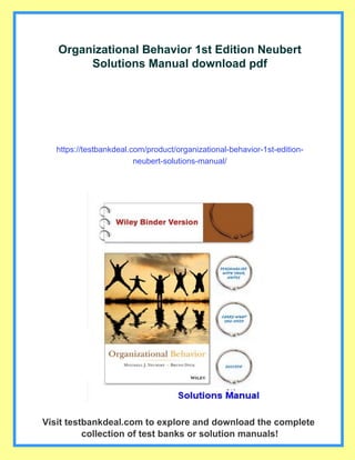 Organizational Behavior 1st Edition Neubert Solutions Manual | PDF