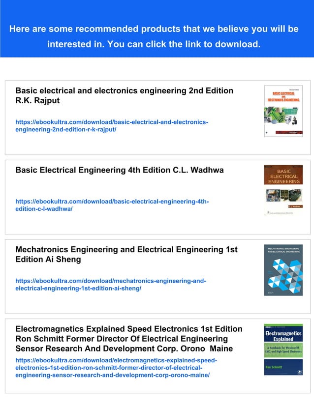 Basic Electrical and Electronics Engineering 1st Edition D. P. Kothari | PDF