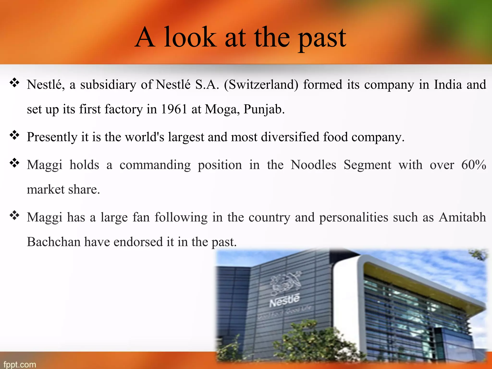 The Story of Maggi Crisis | PPT