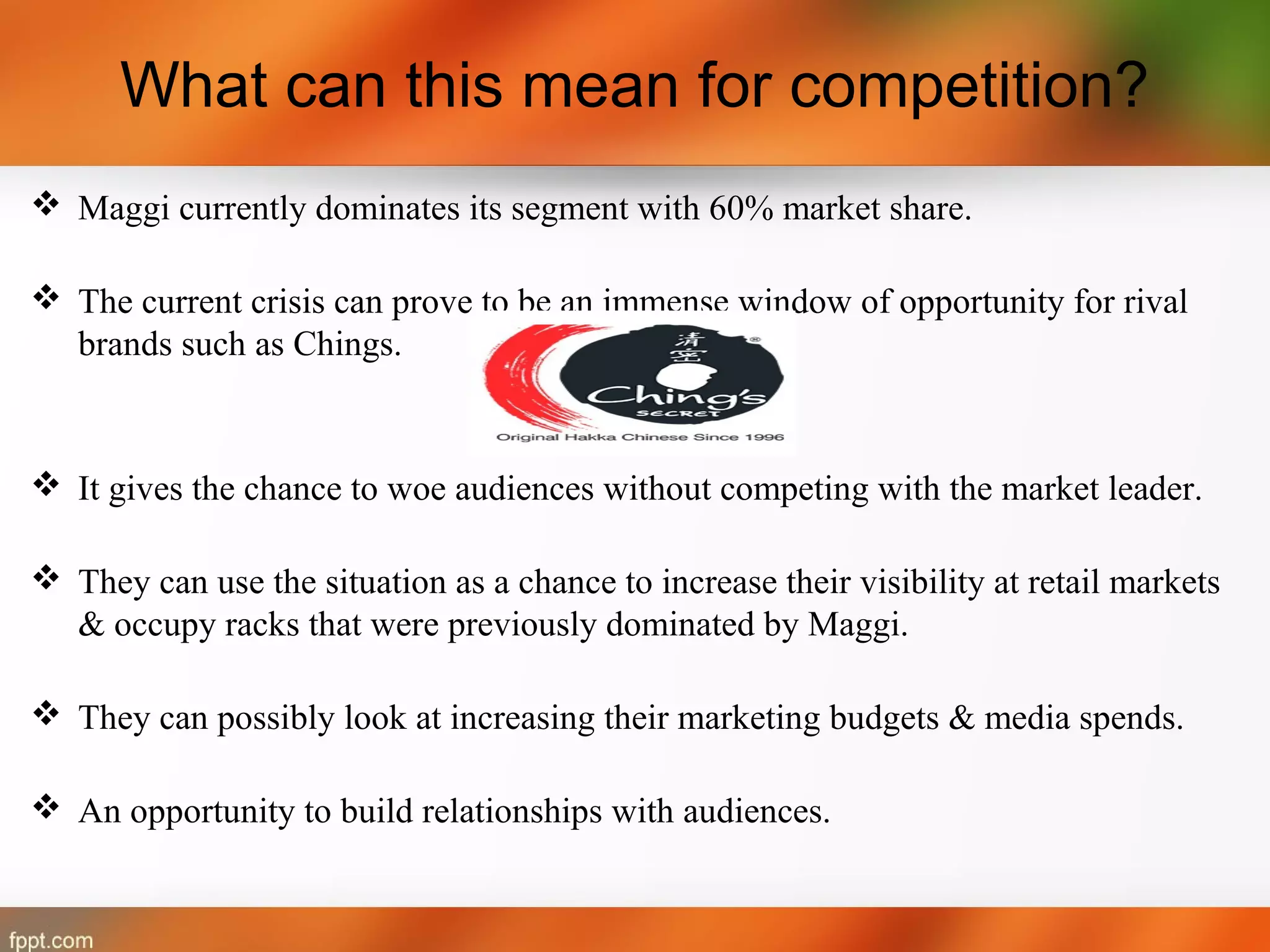 The Story of Maggi Crisis | PPT