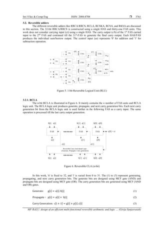 MF-RALU: design of an efficient multi-functional reversible arithmetic and logic unit for ...