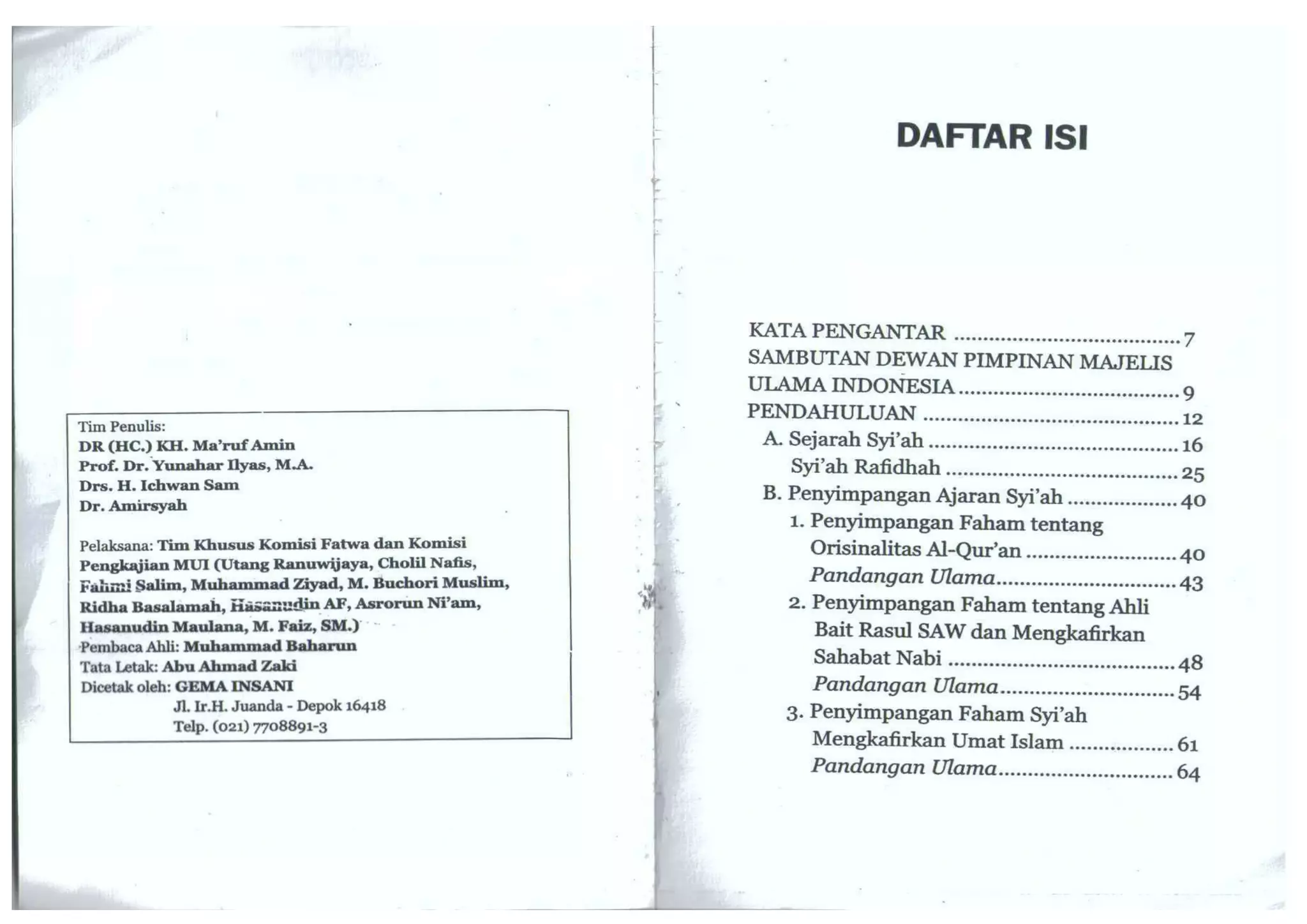 Buku panduan MUI mengenal dan mewaspadai penyimpangan syiah di ...