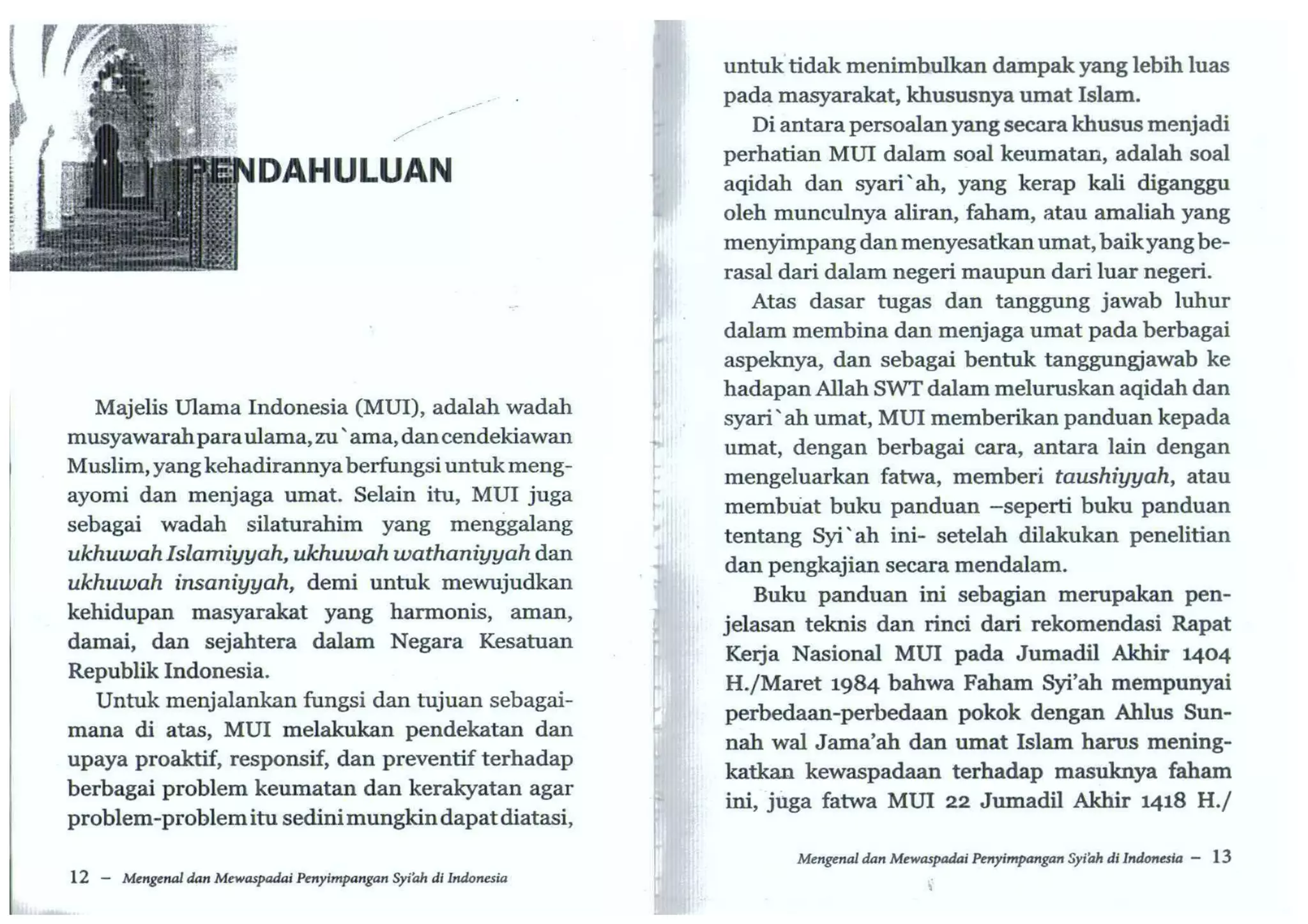 Buku panduan MUI mengenal dan mewaspadai penyimpangan syiah di ...
