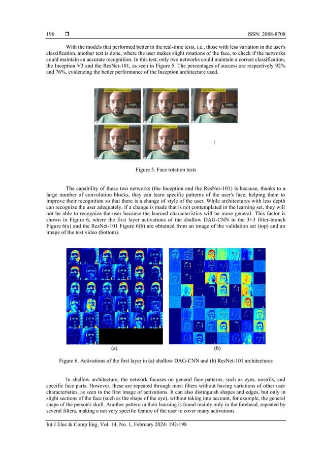 Comparison Of Convolutional Neural Network Models For Users Facial