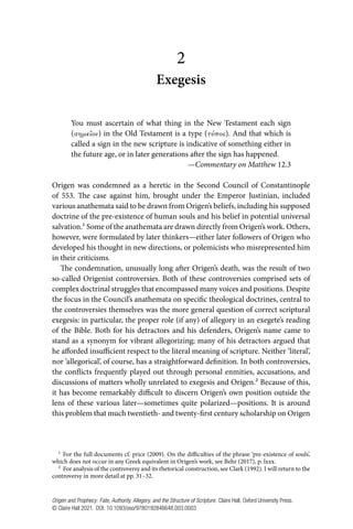 Origen And Prophecy Fate Authority Allegory And The Structure Of ...