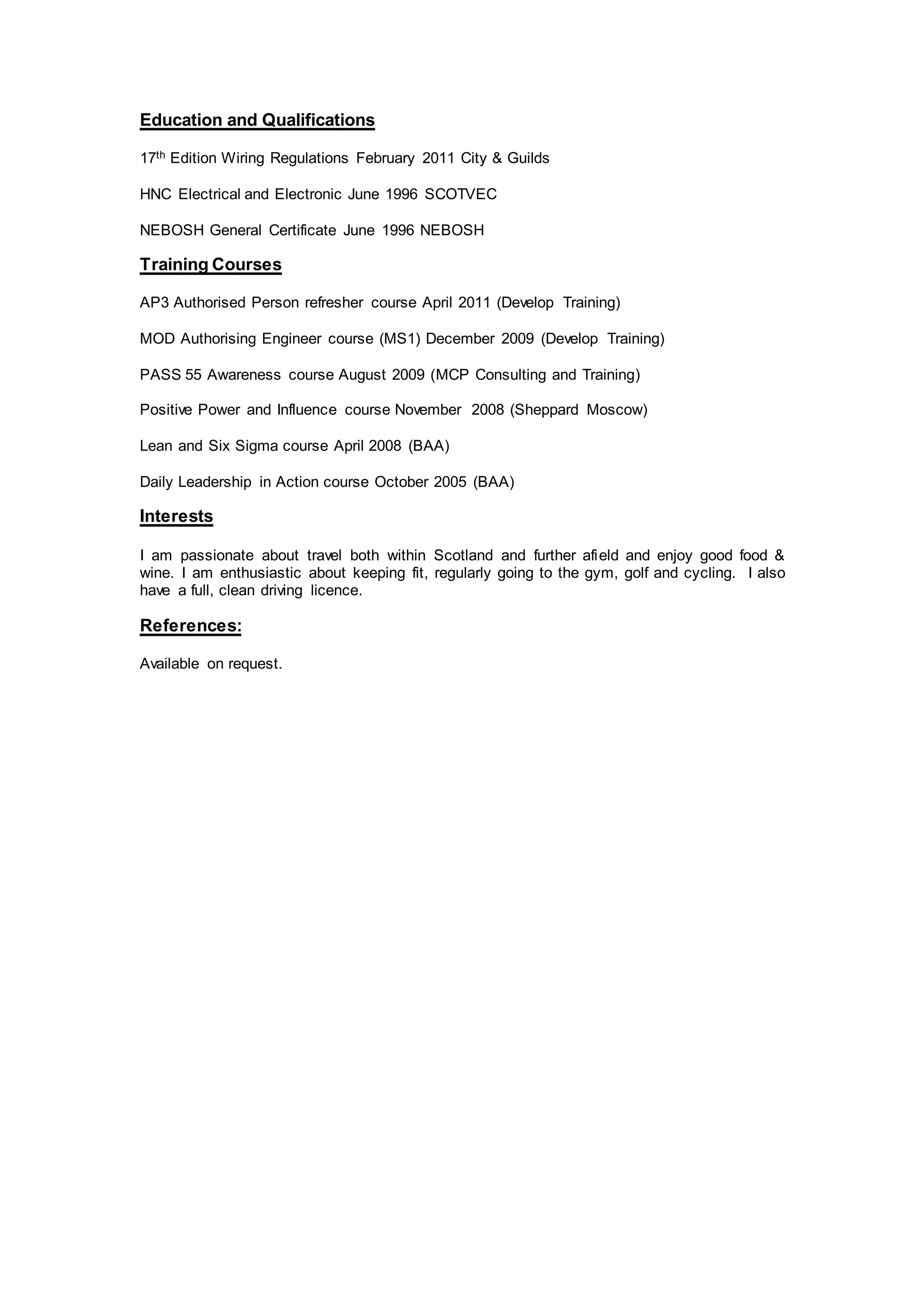 John Stewart CV 2016 | DOCX