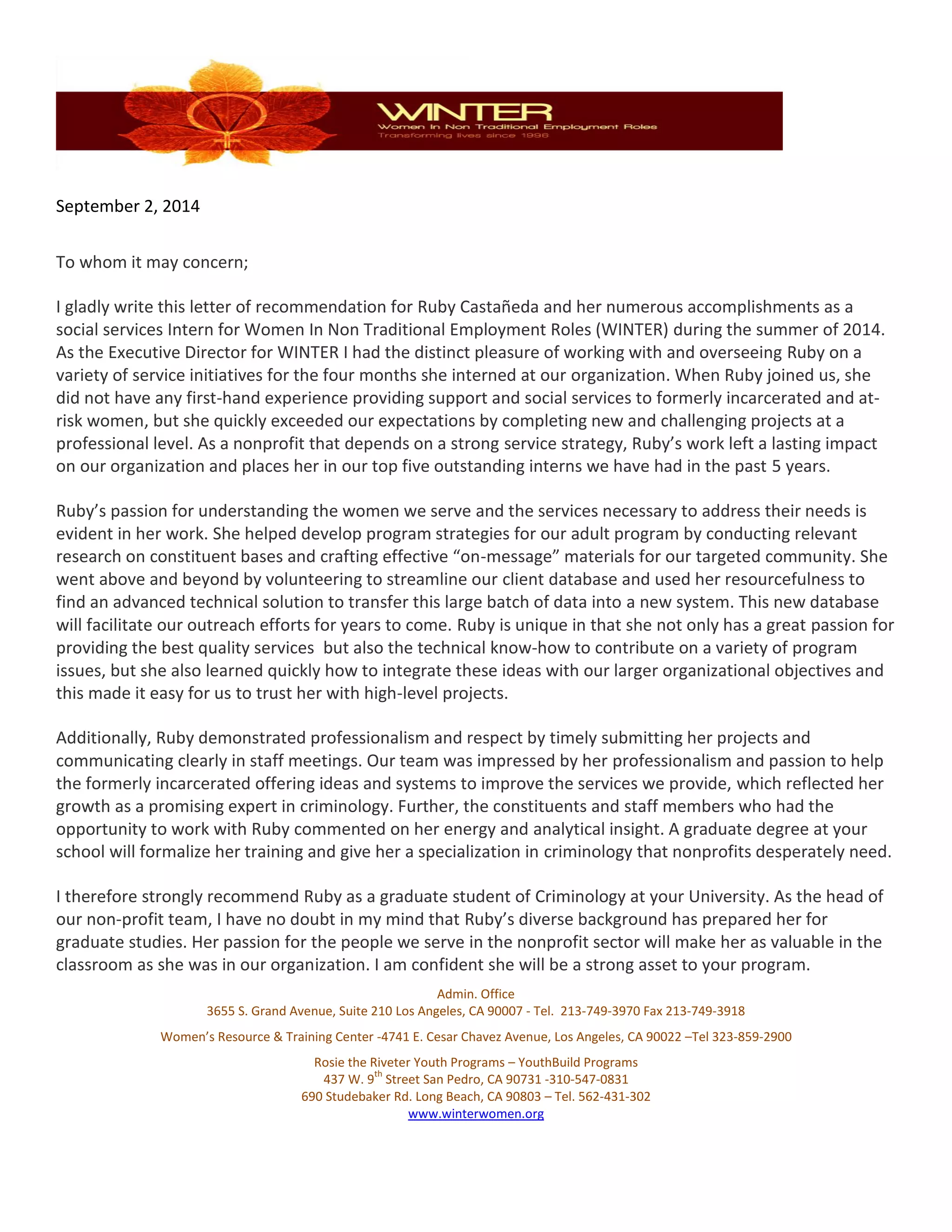 Ruby Castañeda recommendation letter-3 | PDF