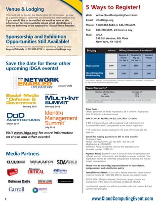 Cloud Computing for DoD and Government 2010 | PDF