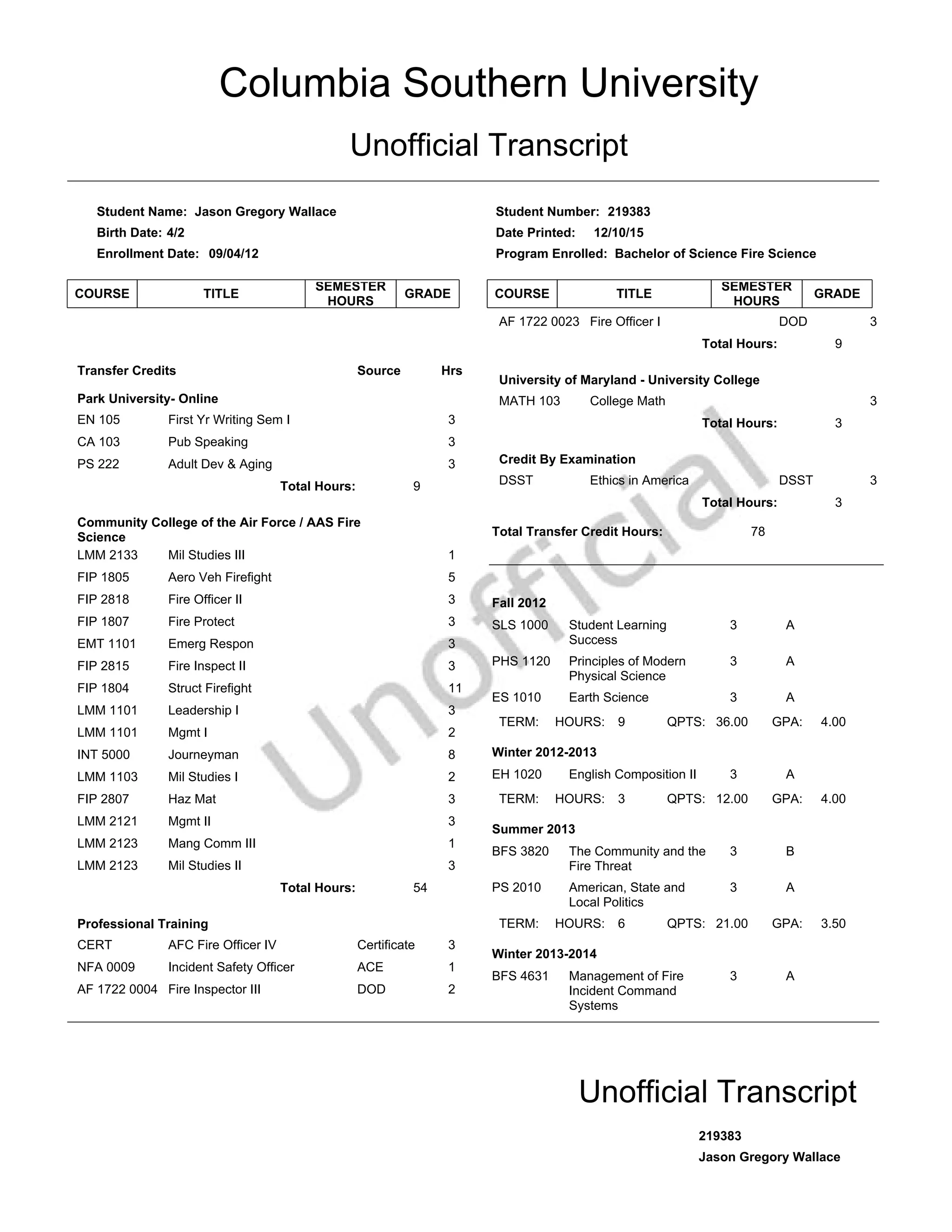 Transcript (BS) | PDF | Graduation | Personal Celebrations & Life Events