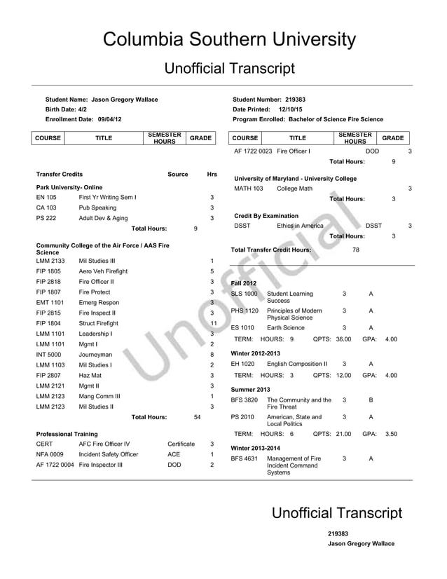 Transcript (BS) | PDF | Graduation | Personal Celebrations & Life Events