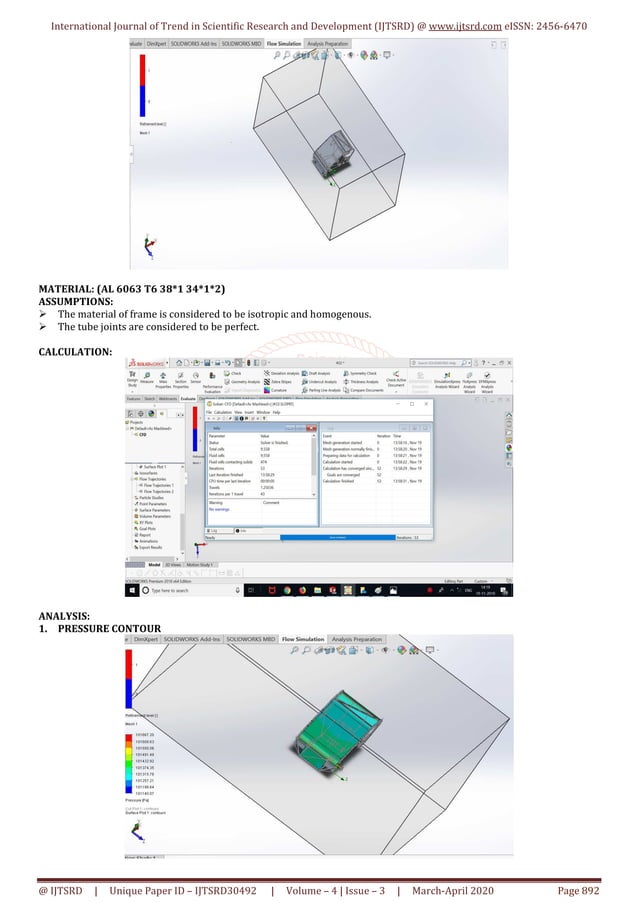 CFD Analysis of Wheel Hub, Paddle Hub and Roll Cage in Solid Works | PDF