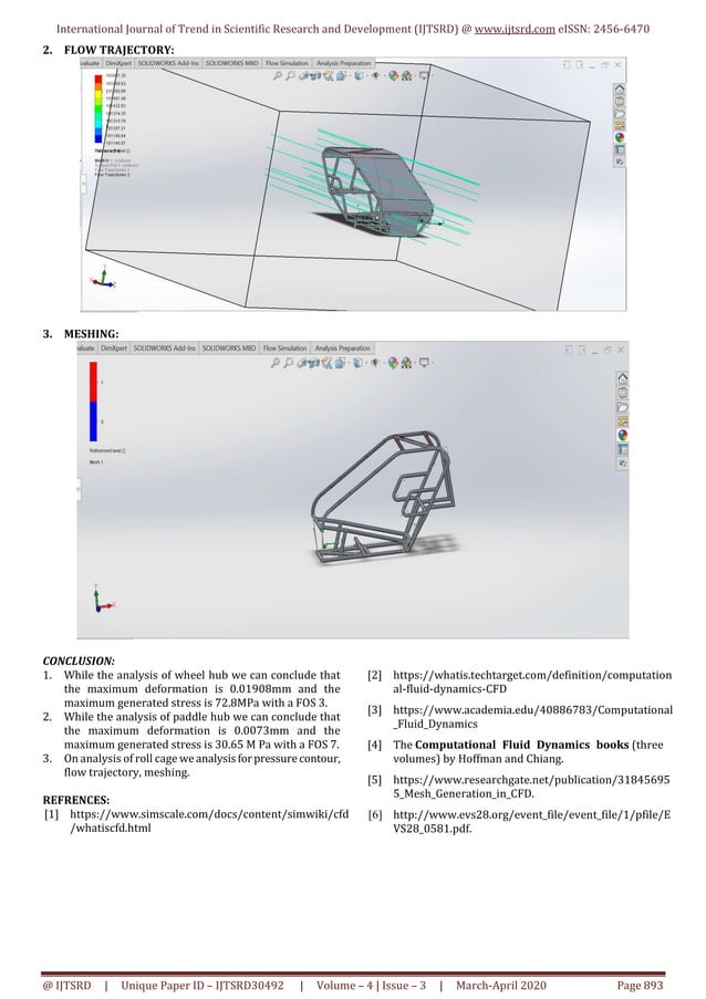 CFD Analysis of Wheel Hub, Paddle Hub and Roll Cage in Solid Works | PDF