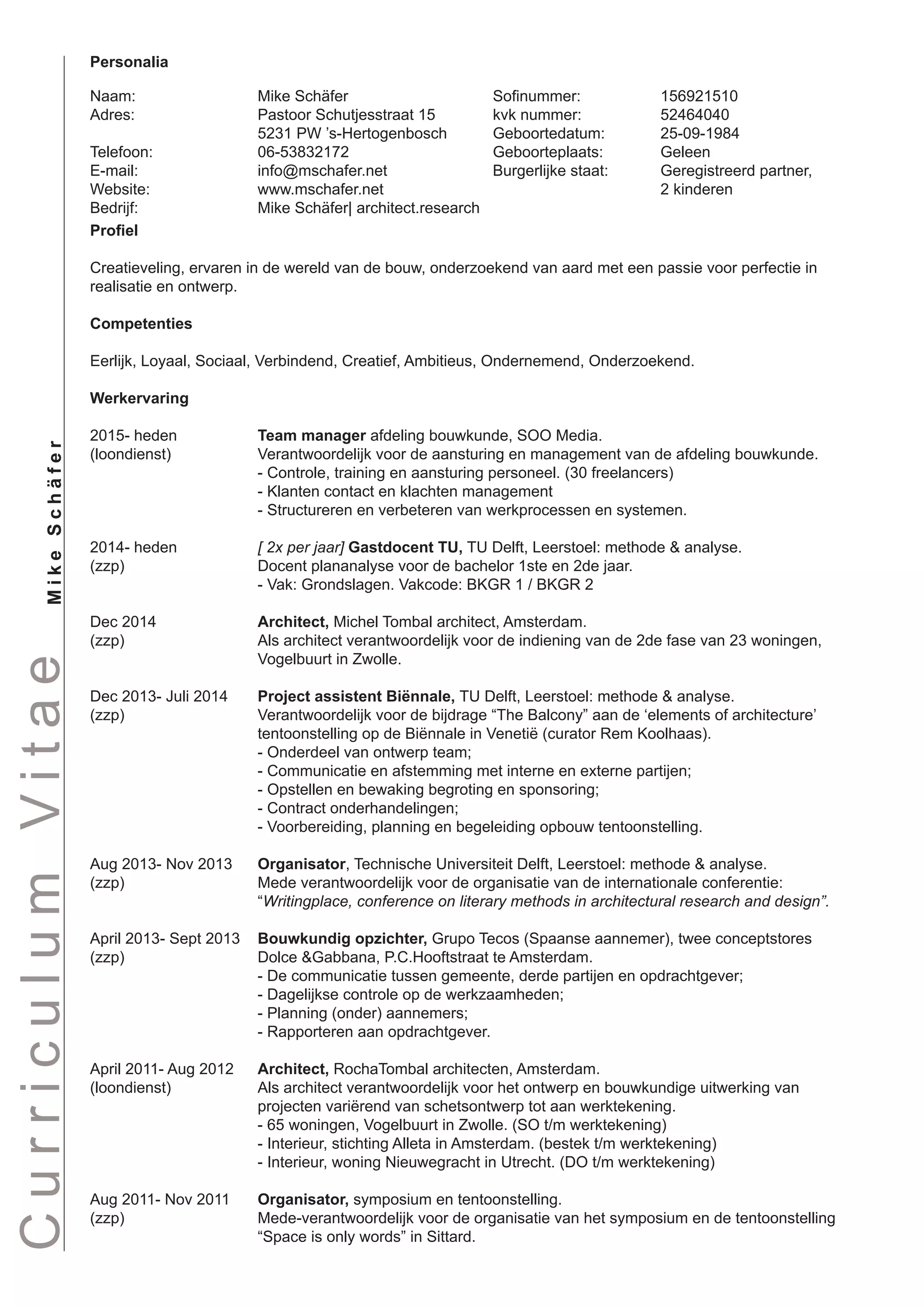 Curriculum-Vitae_Mike-Schäfer | PDF