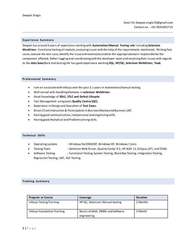 Deepak_CV | PDF | Free Download