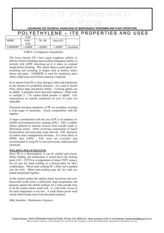Polyethylene - its properties and uses | PDF | Chemistry | Science