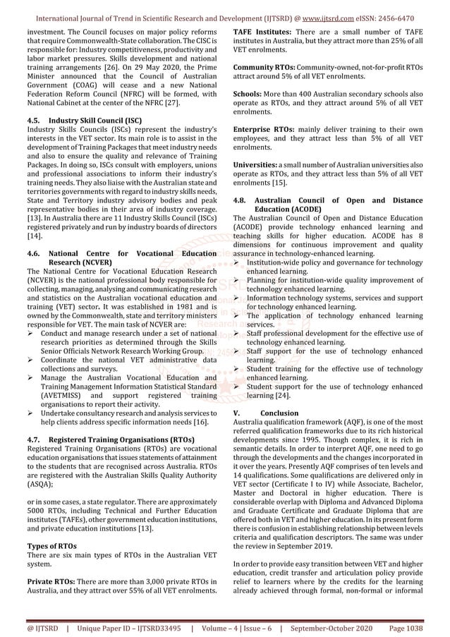 Review Paper on Australia Qualification Framework | PDF