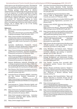 Review Paper on Australia Qualification Framework | PDF