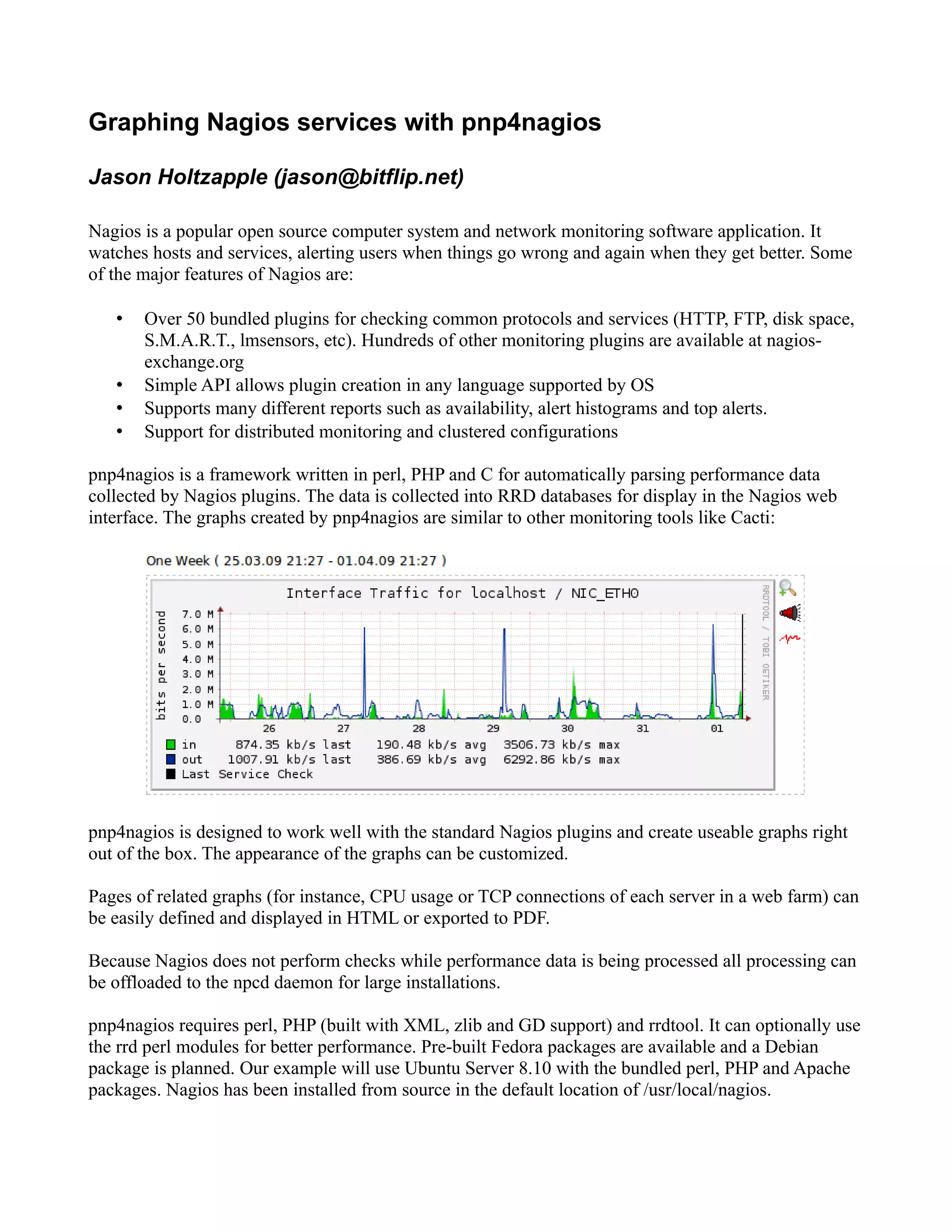 Graphing Nagios services with pnp4nagios | PDF