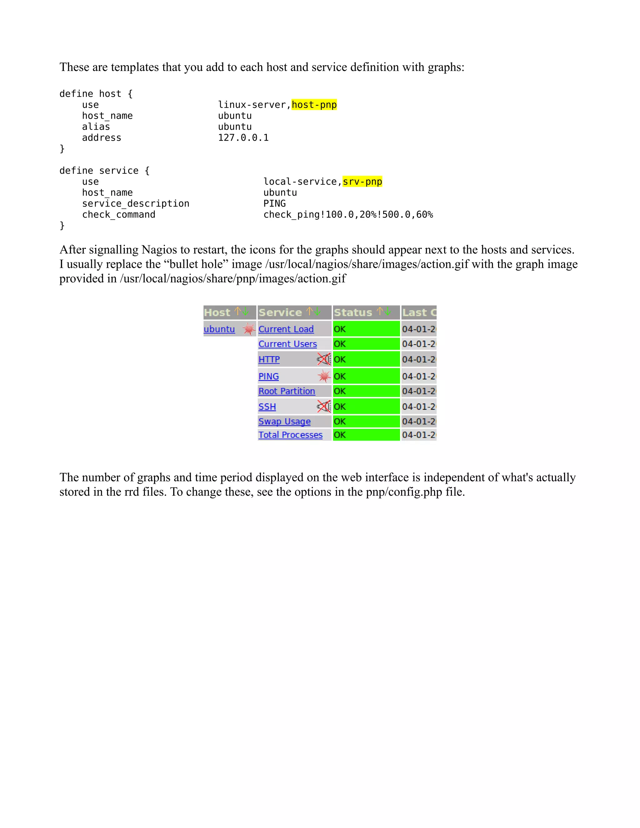 Graphing Nagios services with pnp4nagios | PDF