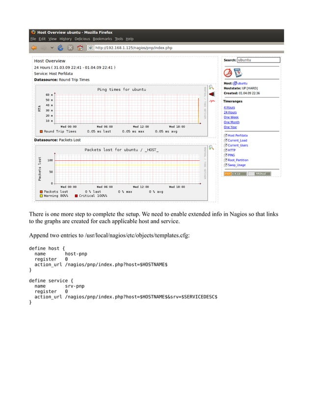 Graphing Nagios services with pnp4nagios | PDF | Operating Systems | Computer Software and ...