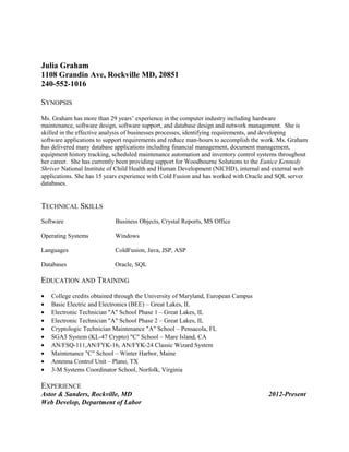 Graham%2c+Julia | DOC | Databases | Computer Software and Applications