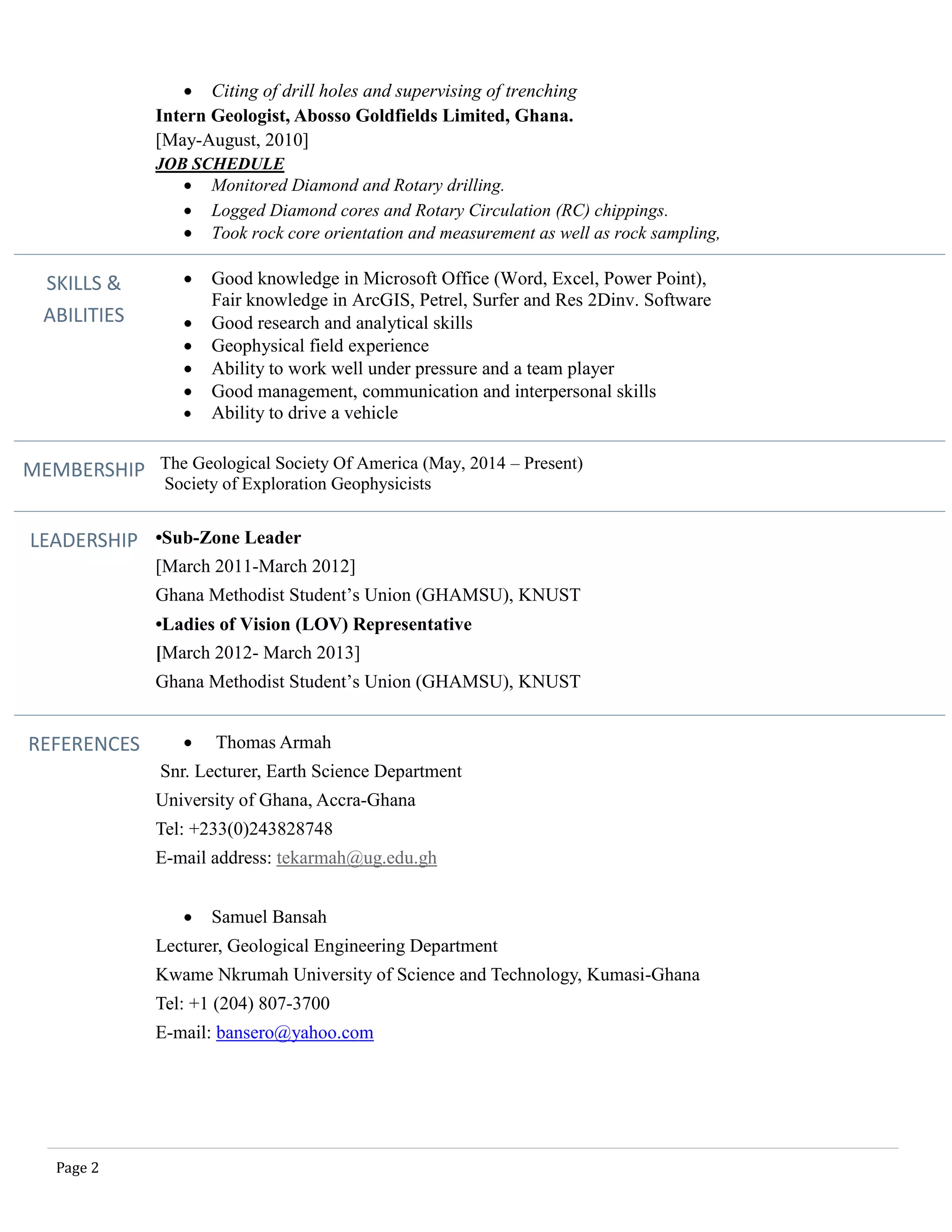 CV_Esther Andam | PDF