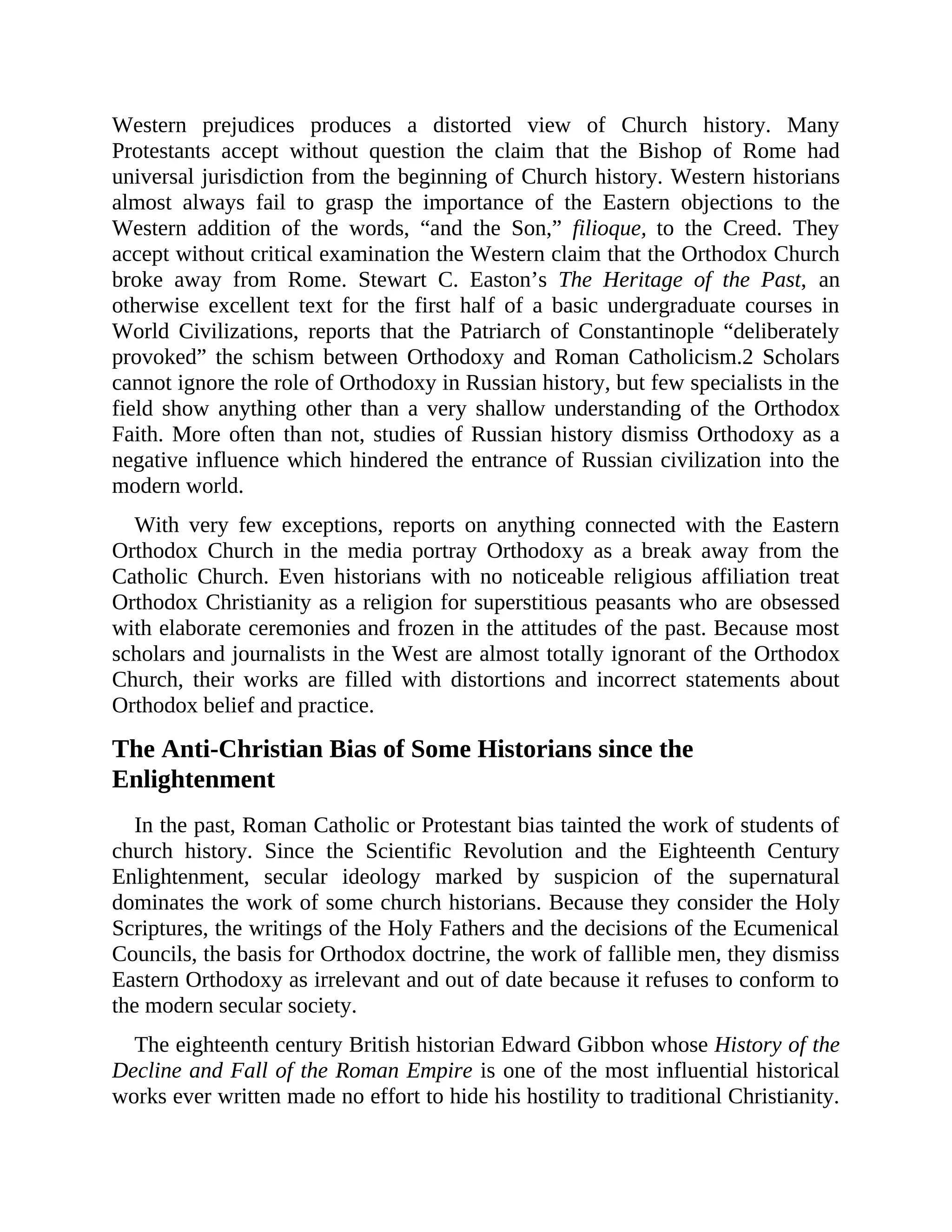 The Historic Church An Orthodox View Of Christian History John W Morris ...