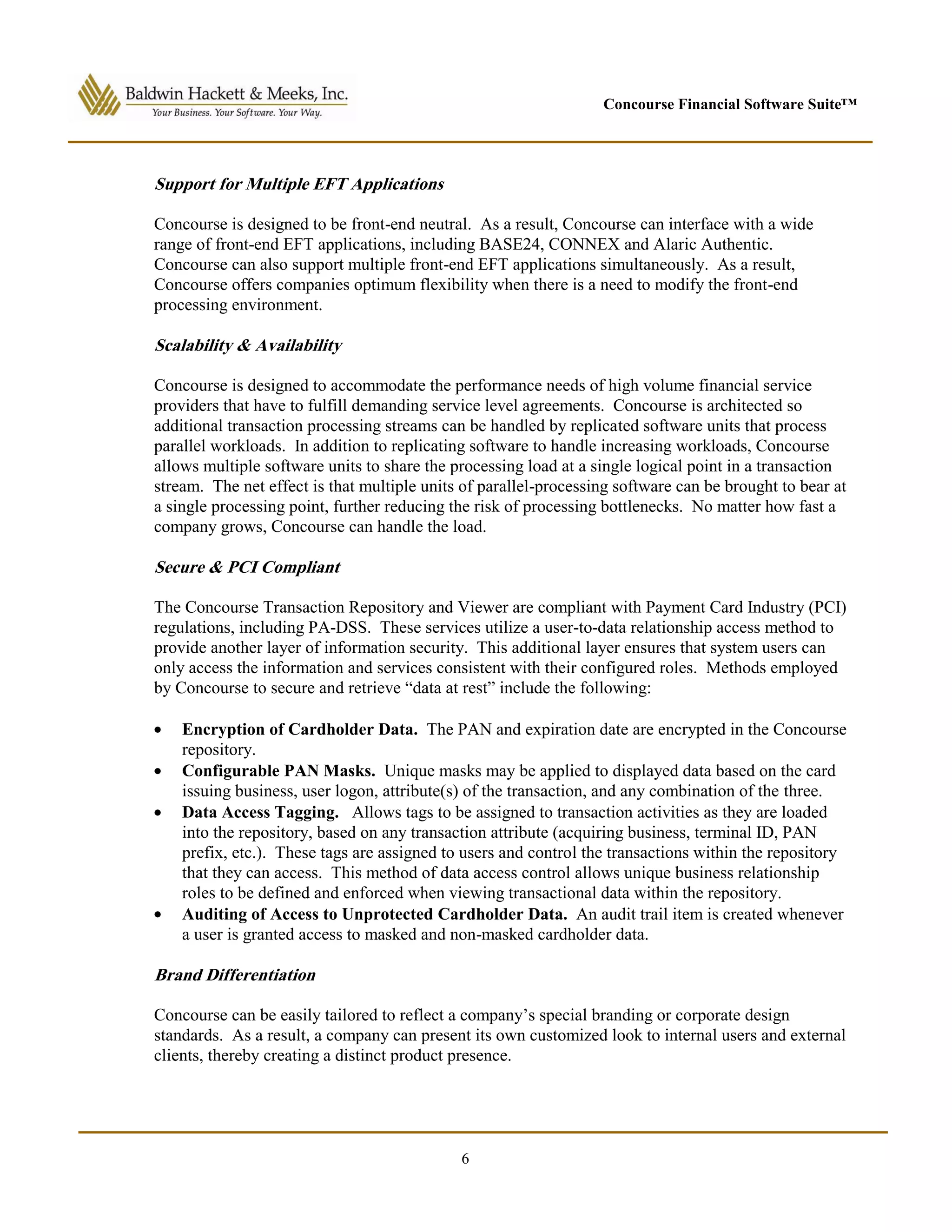 Concourse Financial Software Suite | PDF