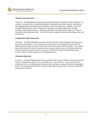 Concourse Financial Software Suite | PDF