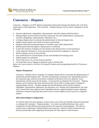 Concourse Financial Software Suite | PDF